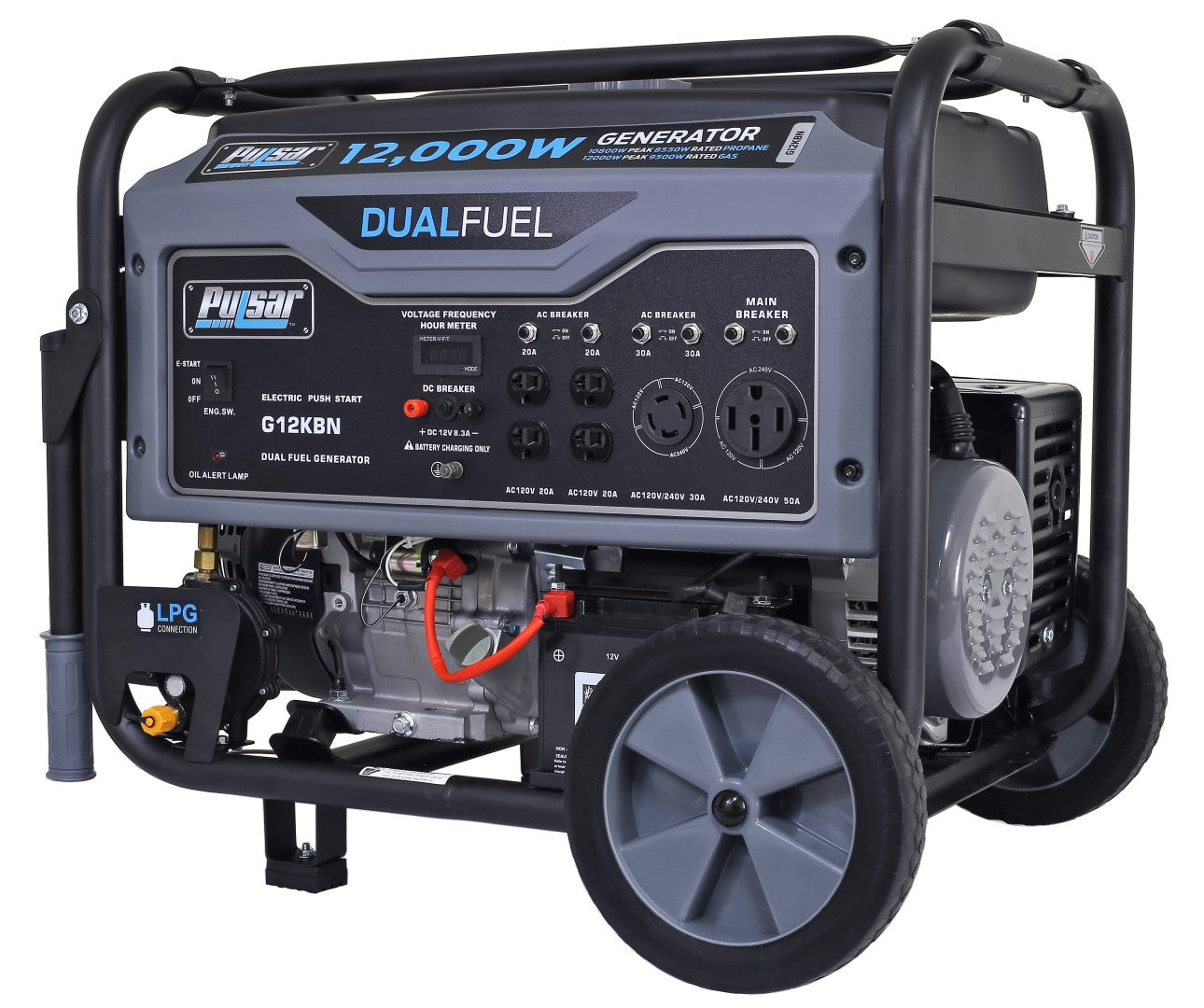 12,000 Watt Dual-Fuel Portable Generator G12KBN – Pulsar Power Equipment