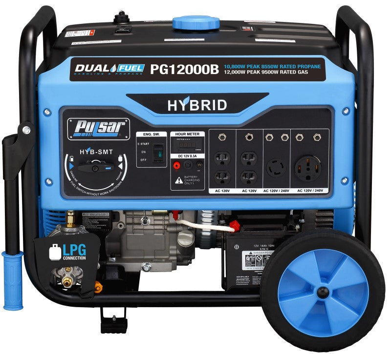 12,000 Watt Dual-Fuel Portable Generator – Pulsar Power Equipment
