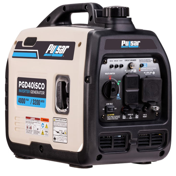 4,000 Watt Inverter Generator with CO Sentry PGD40iSCO – Pulsar Power ...